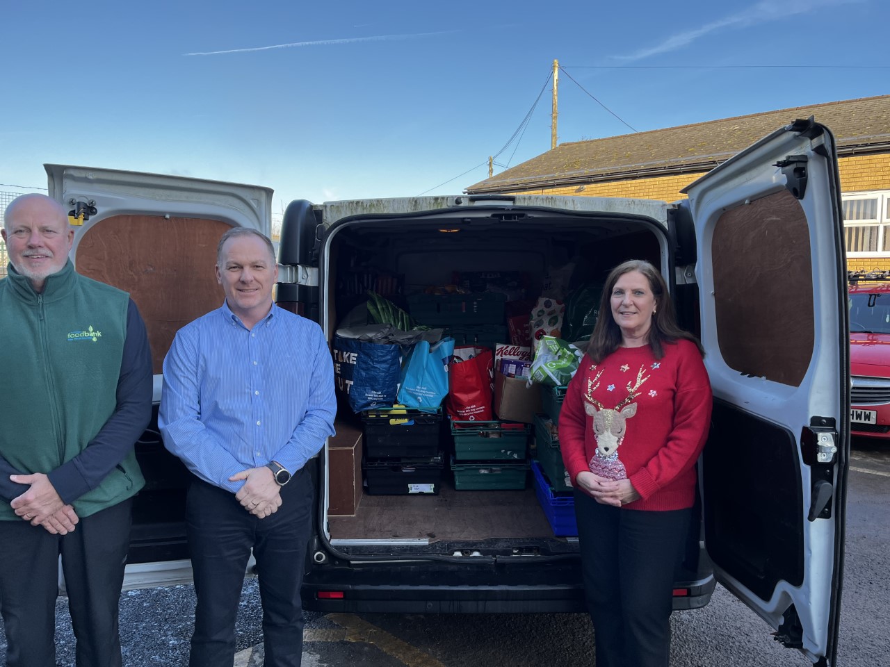 East Wales donates van load of goods to Rhondda Foodbank