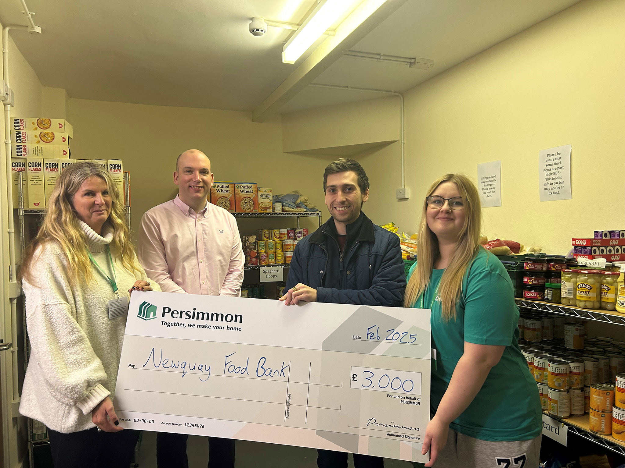 Cornwall and West Devon region donation for Cornish foodbank