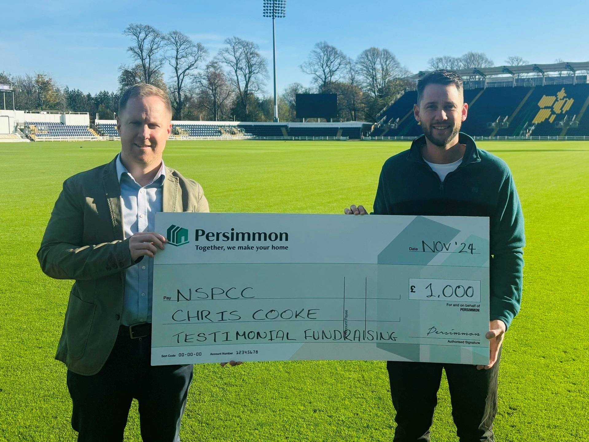 East Wales donation to NSPCC through Glamorgan Cricketer’s Testimonial